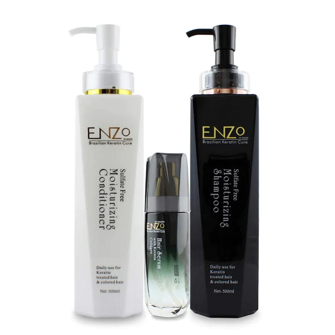 Enzo Hair Moisturizing Shampoo & Conditioner with serum Triple Pack ...